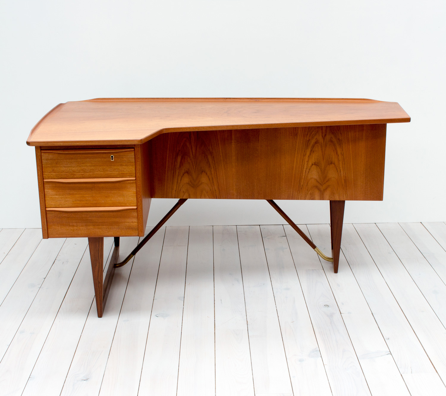 Teak Boomerang Desk by Peter Løvig Nielsen - Arc Furniture
