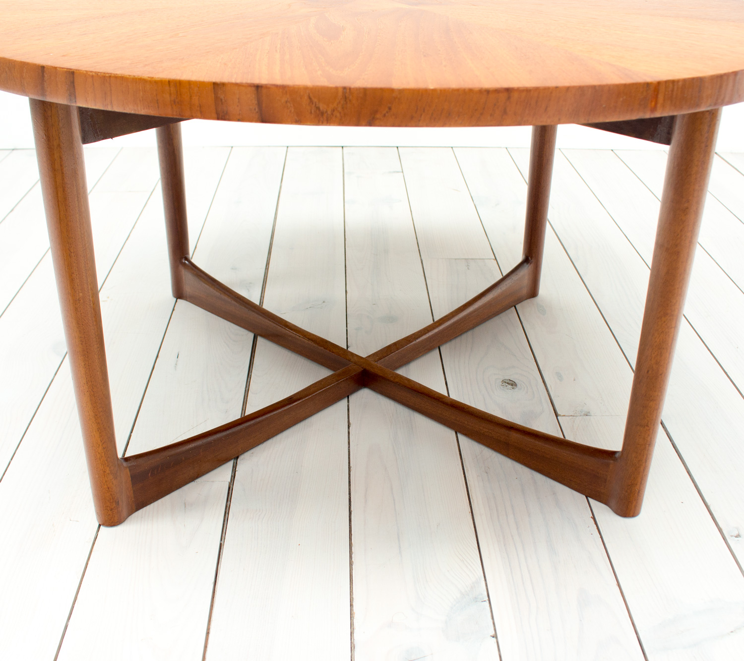 Mid Century Teak Sunburst Coffee Table by McIntosh - Arc Furniture