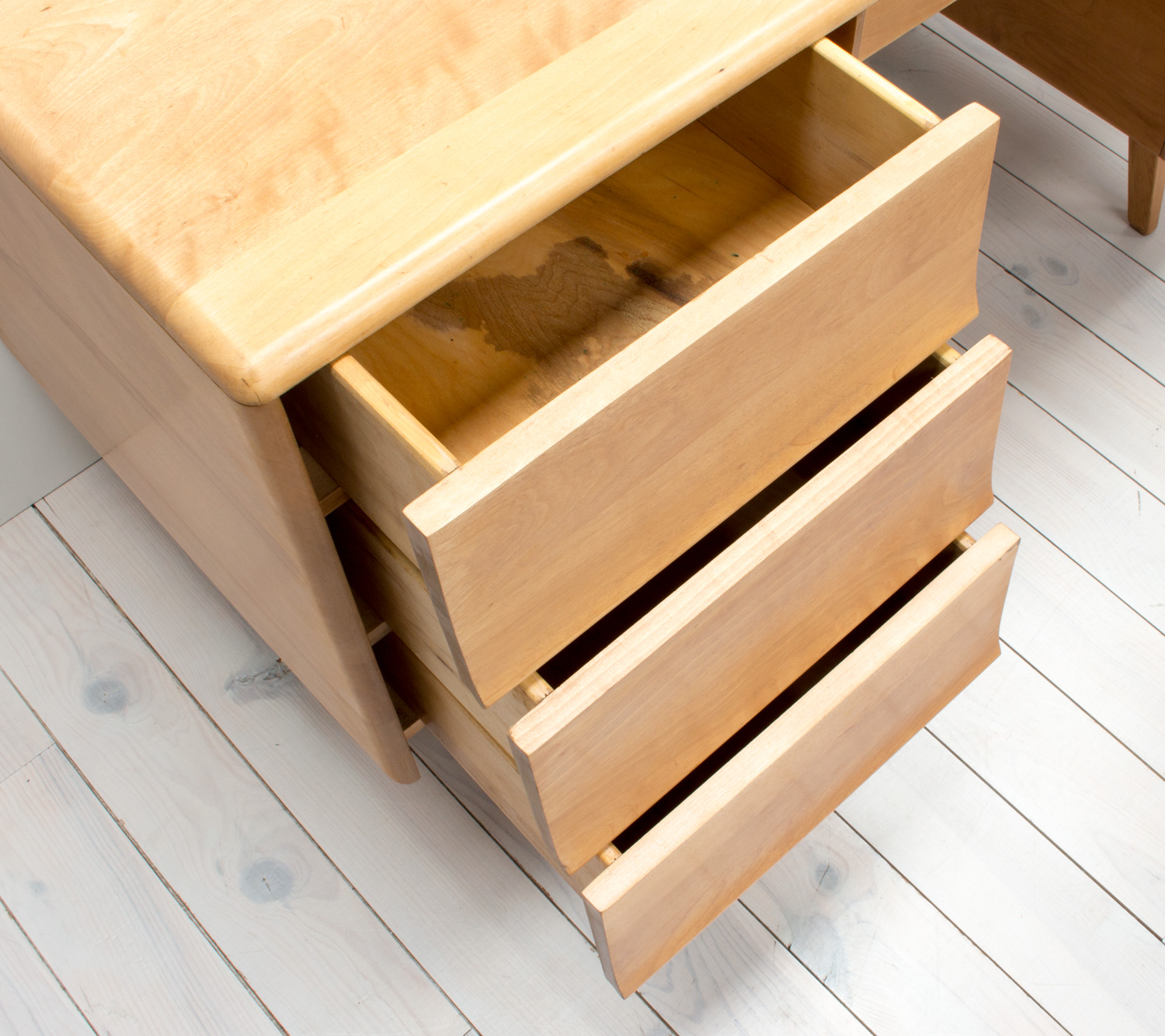 Mid Century Canadian Maple Desk by Vilas - Arc Furniture