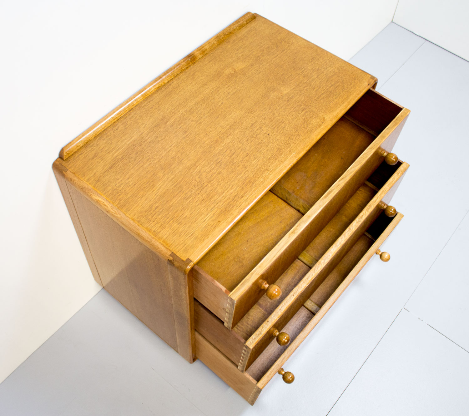 Art Deco Oak Utility Chest of Drawers - Arc Furniture