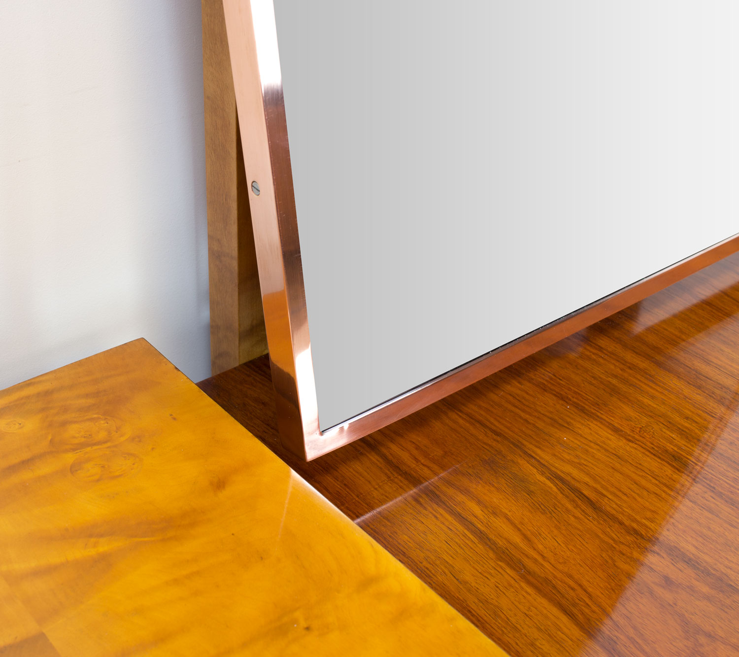 Art Deco Sycamore, Rosewood & Copper Dressing Table - Arc Furniture